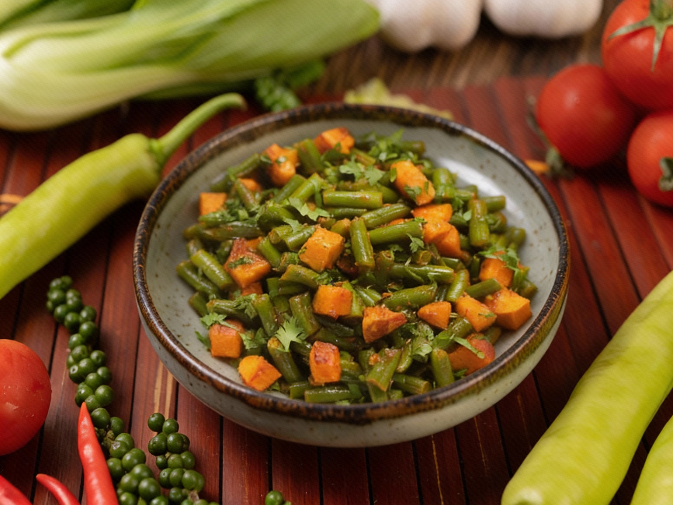 Stir Fried Long Beans with Turmeric – Russell Taylors SG